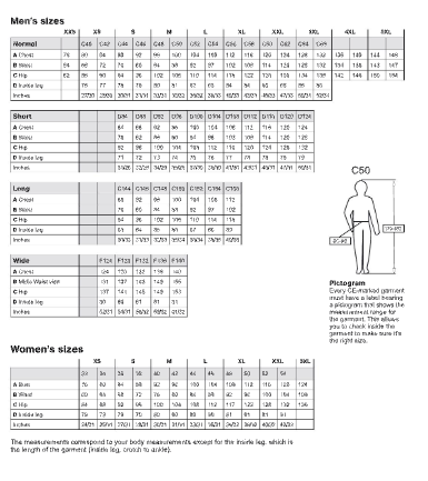 Size guide | Jobman